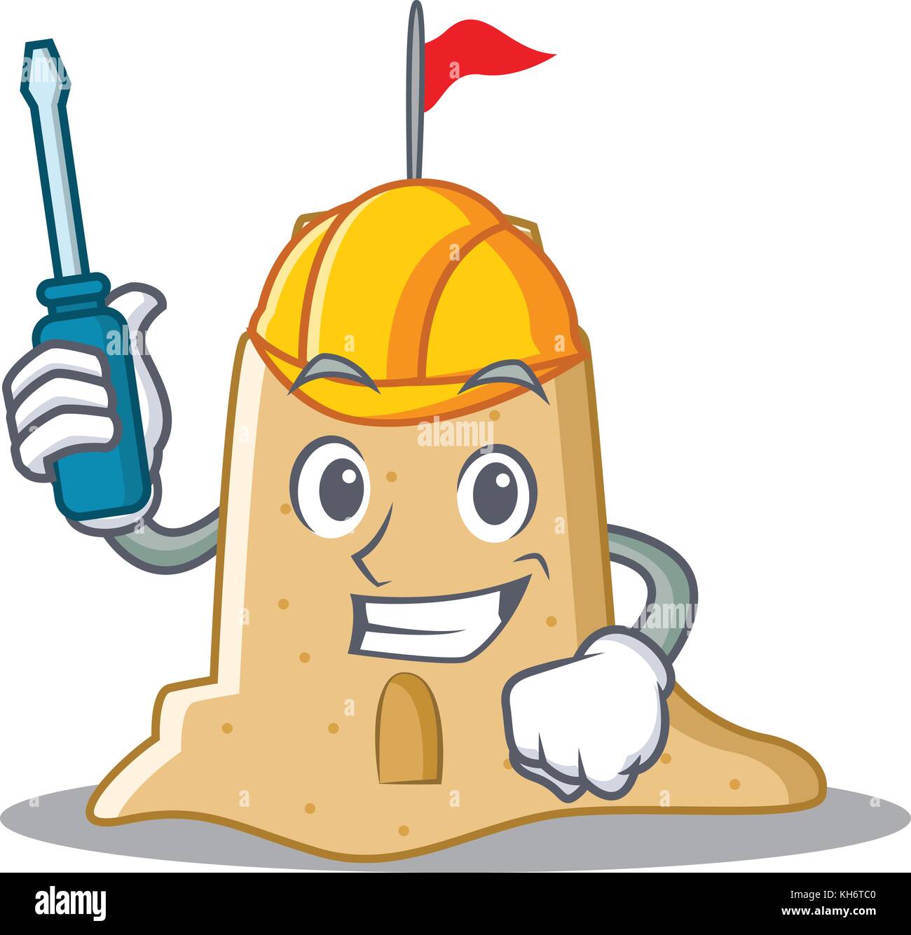 Automotive sandcastle character cartoon style Stock Vector Image & Art ...