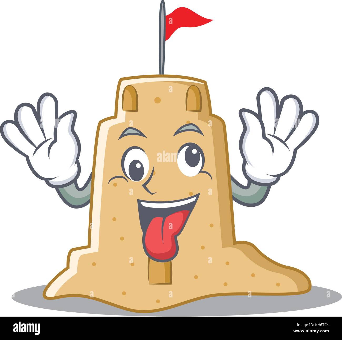 Crazy sandcastle character cartoon style Stock Vector Image & Art - Alamy