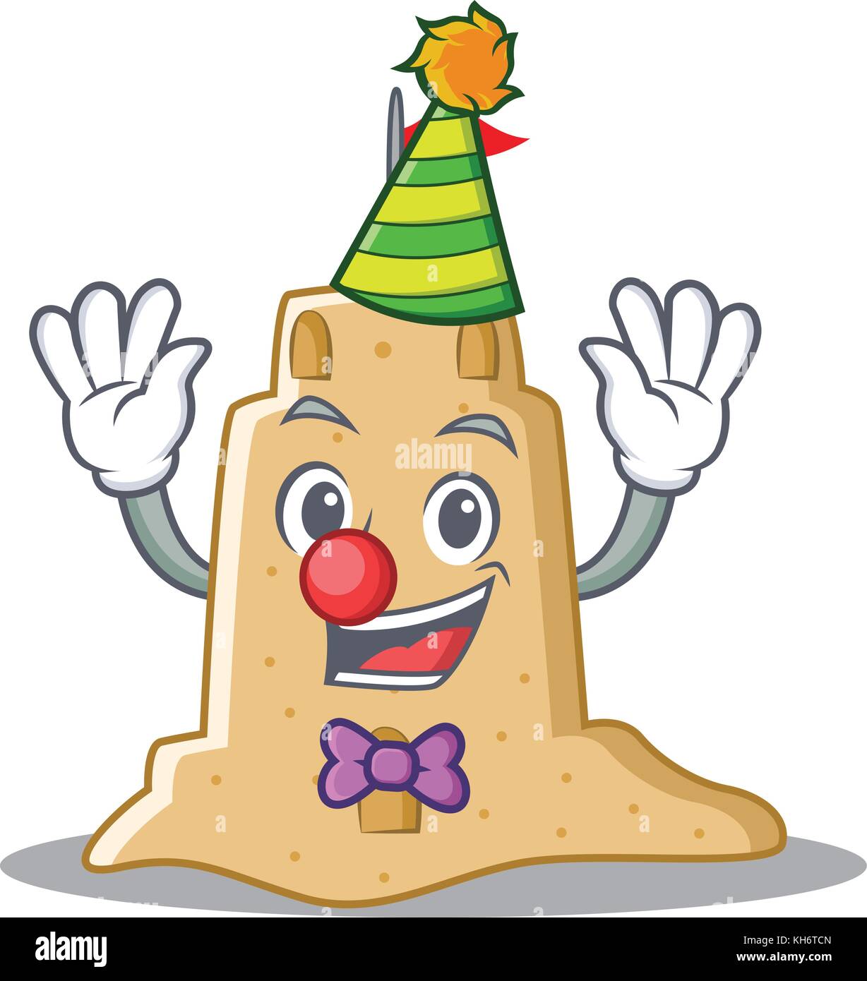 Clown sandcastle character cartoon style Stock Vector Image & Art - Alamy