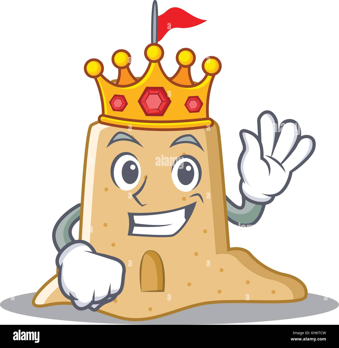 King sandcastle character cartoon style Stock Vector Image & Art - Alamy