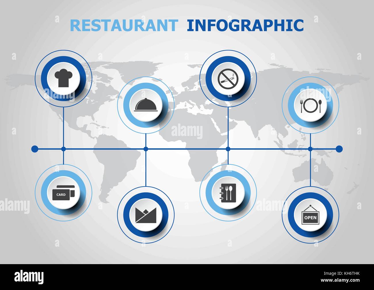 Infographic design with restaurant icons, stock vector Stock Vector ...