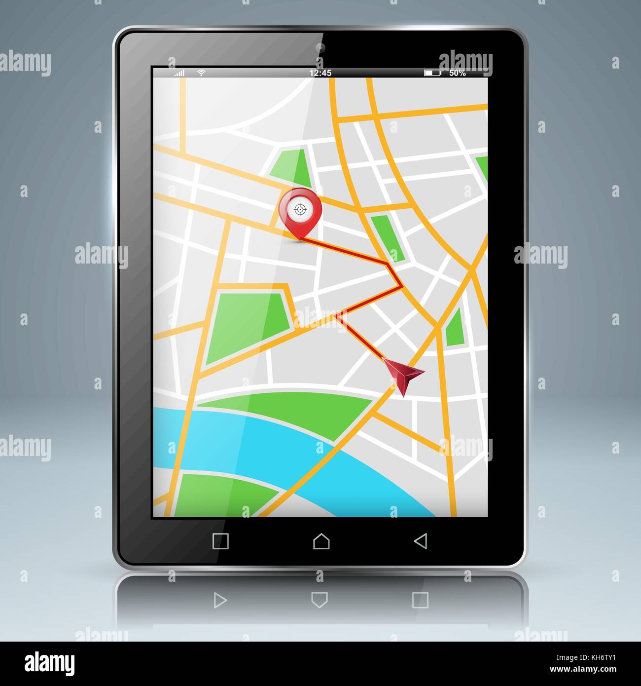 Digital gadget, smartphone tablet, maps icon. Business infograph Stock ...