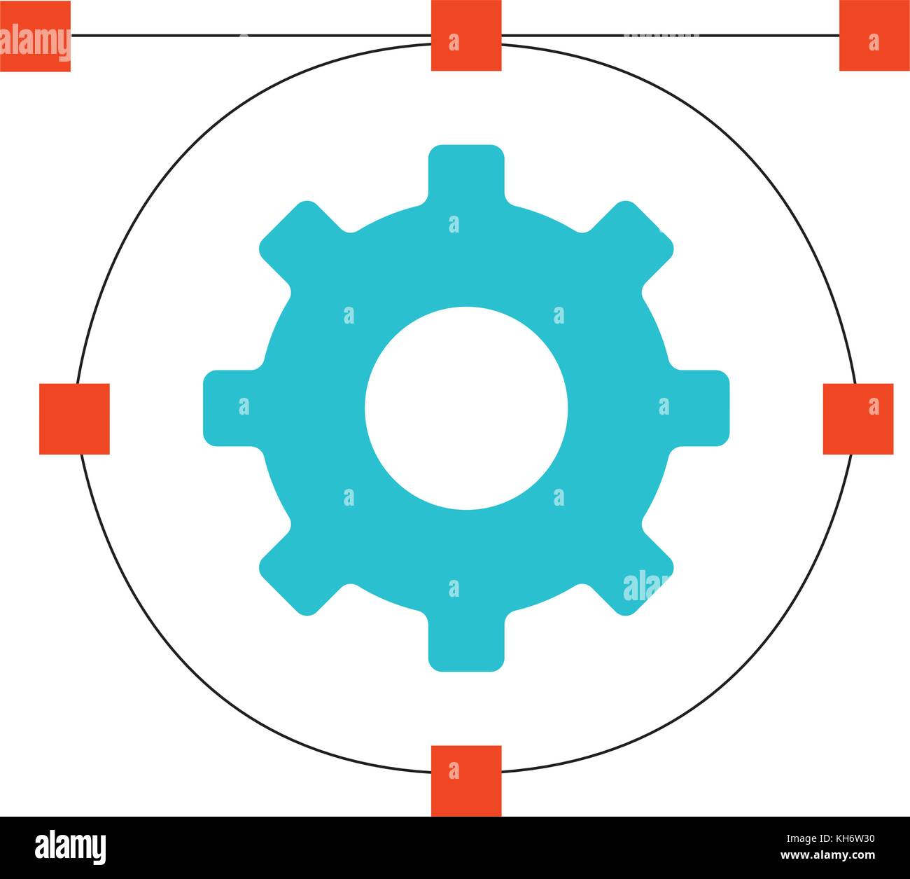 Gear of cog circle and wheel theme Isolated design Vector illustration ...