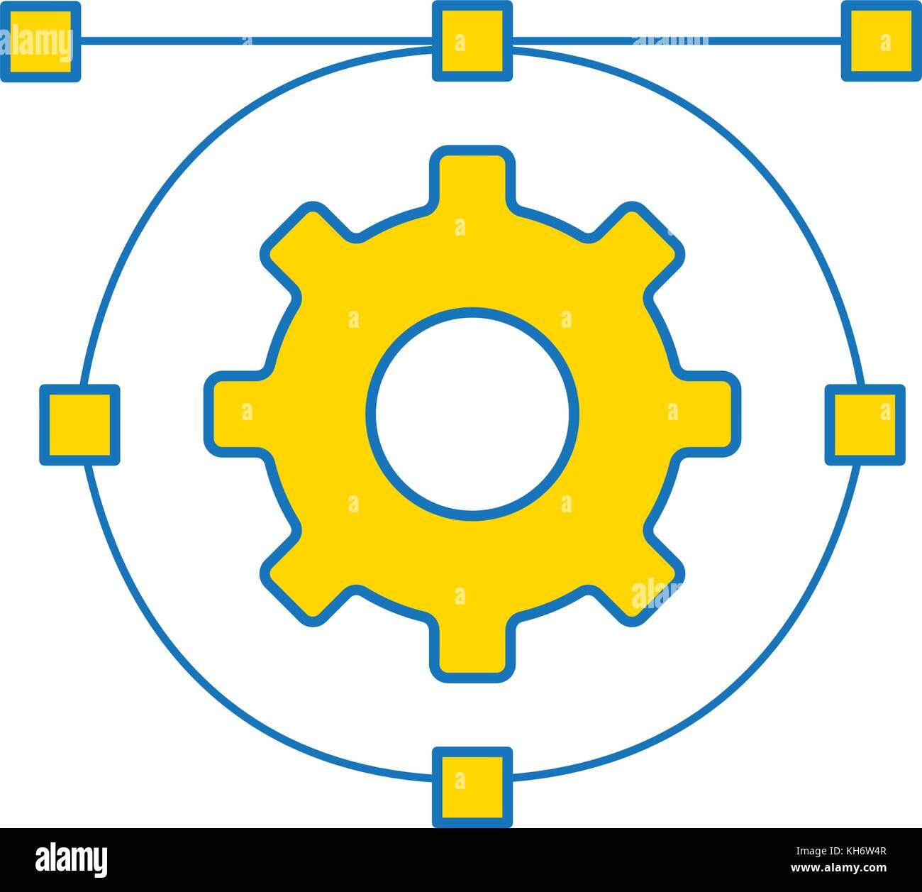 Gear of cog circle and wheel theme Isolated design Vector illustration ...