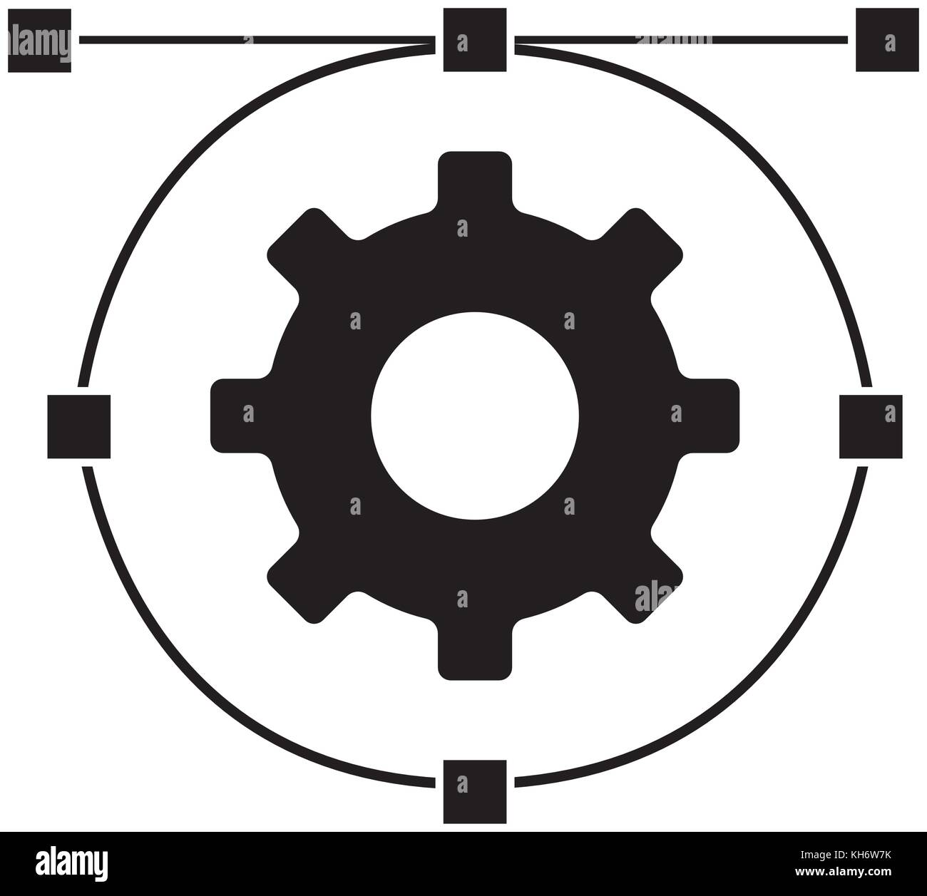 Gear of cog circle and wheel theme Isolated design Vector illustration ...
