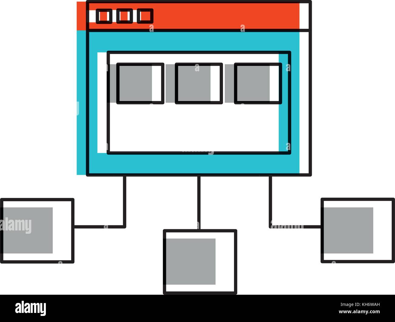 Website of technology internet and media theme Isolated design Vector ...