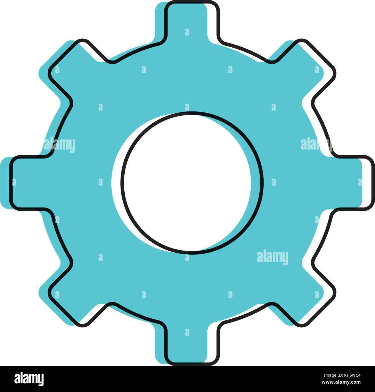 Gear of cog circle and wheel theme Isolated design Vector illustration ...