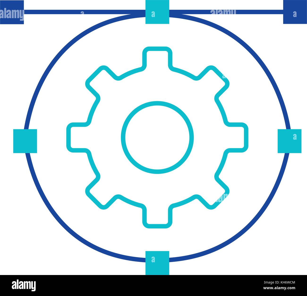 Gear of cog circle and wheel theme Isolated design Vector illustration ...