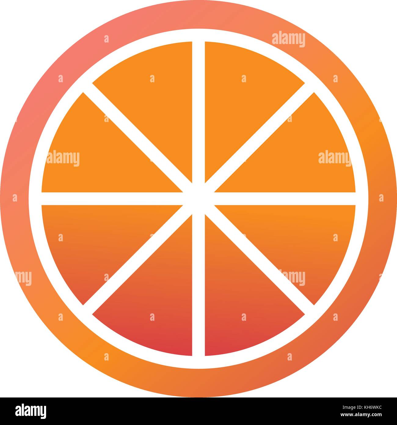 Orange of healthy and organic food theme Isolated design Vector ...