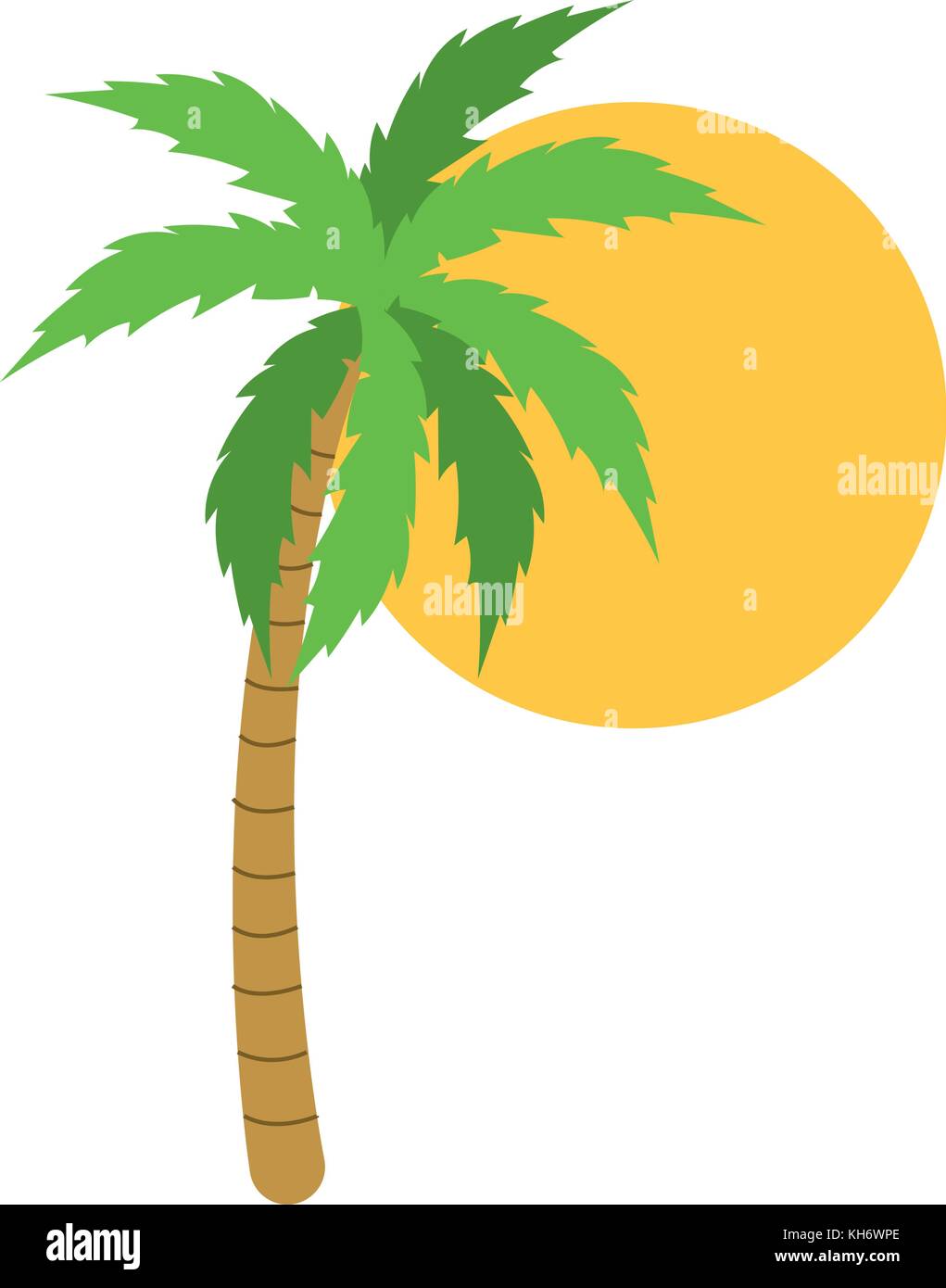 Palm tree of nature plant and summer theme Isolated design Vector ...