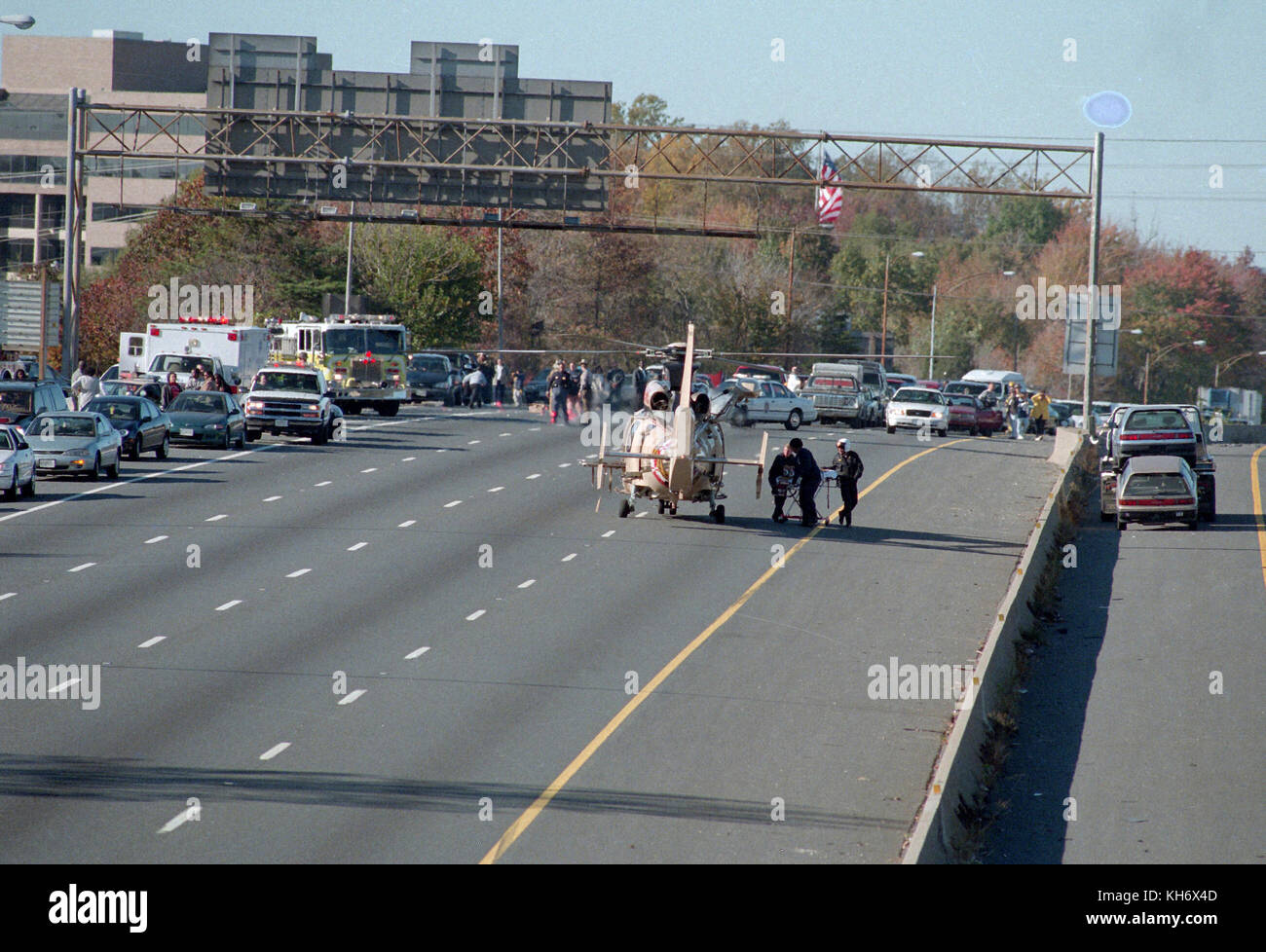 the scene of a major accident on a highway Stock Photo - Alamy