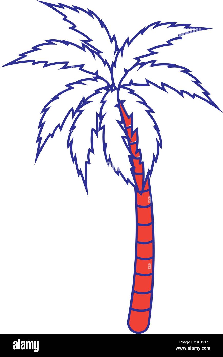 Palm tree of nature plant and summer theme Isolated design Vector ...