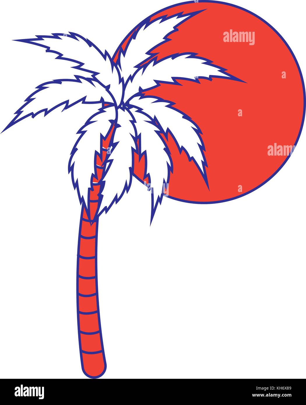 Palm tree of nature plant and summer theme Isolated design Vector ...