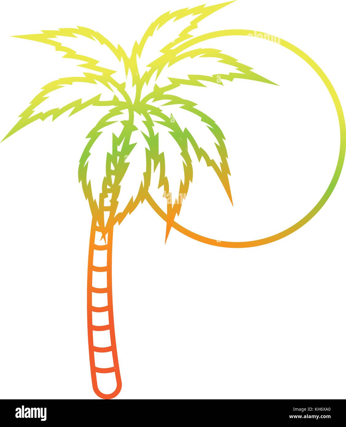 Palm tree of nature plant and summer theme Isolated design Vector ...