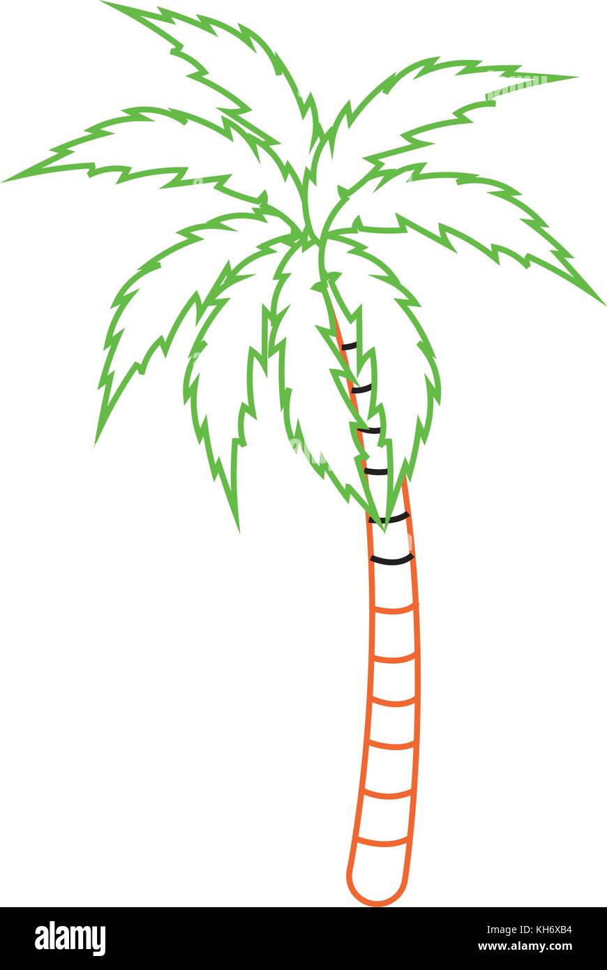 Palm tree of nature plant and summer theme Isolated design Vector ...