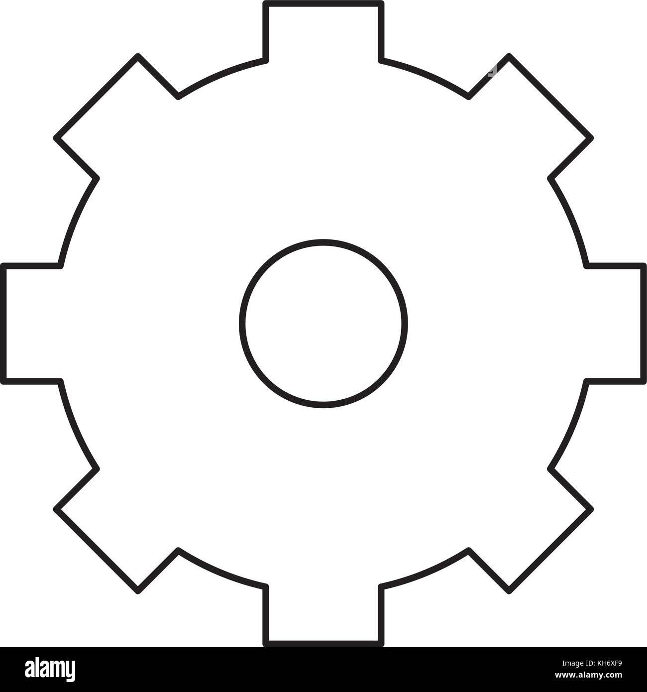 Gear of cog circle and wheel theme Isolated design Vector illustration ...