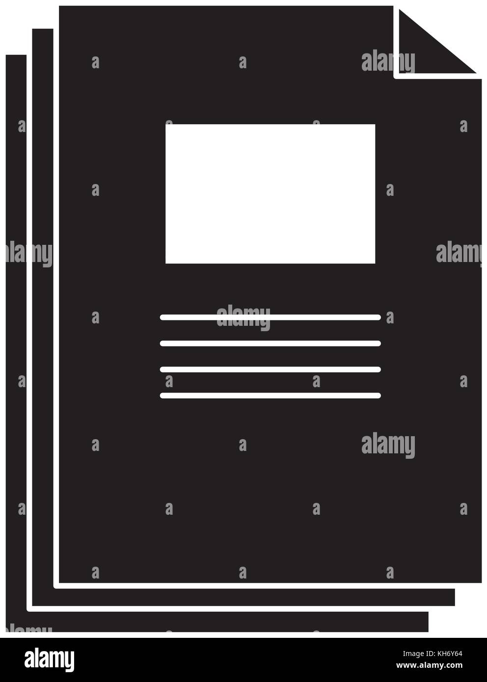 Document of paper data and archive theme Isolated design Vector ...