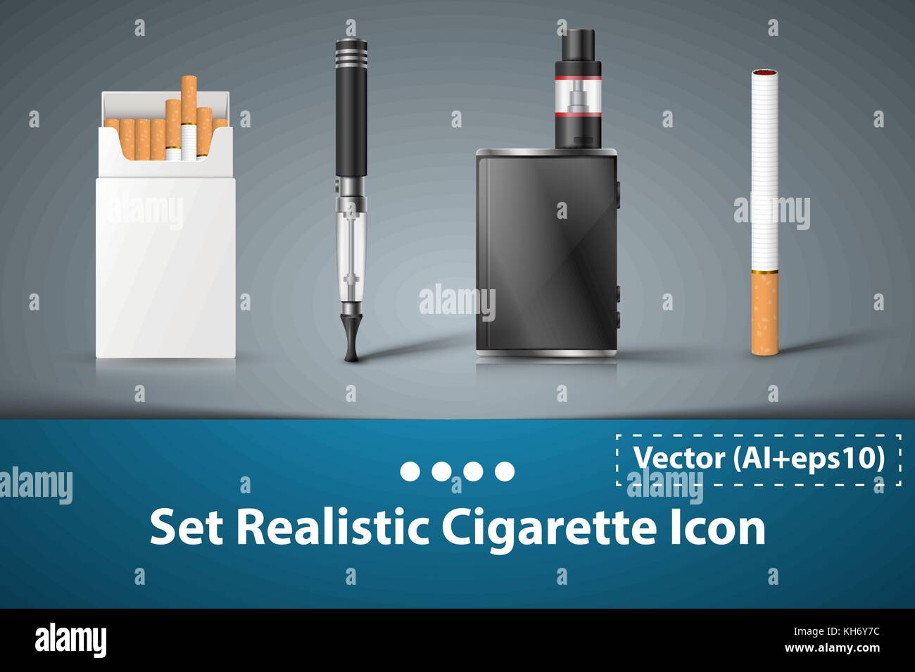 Electronic cigar on white Stock Vector Images - Alamy