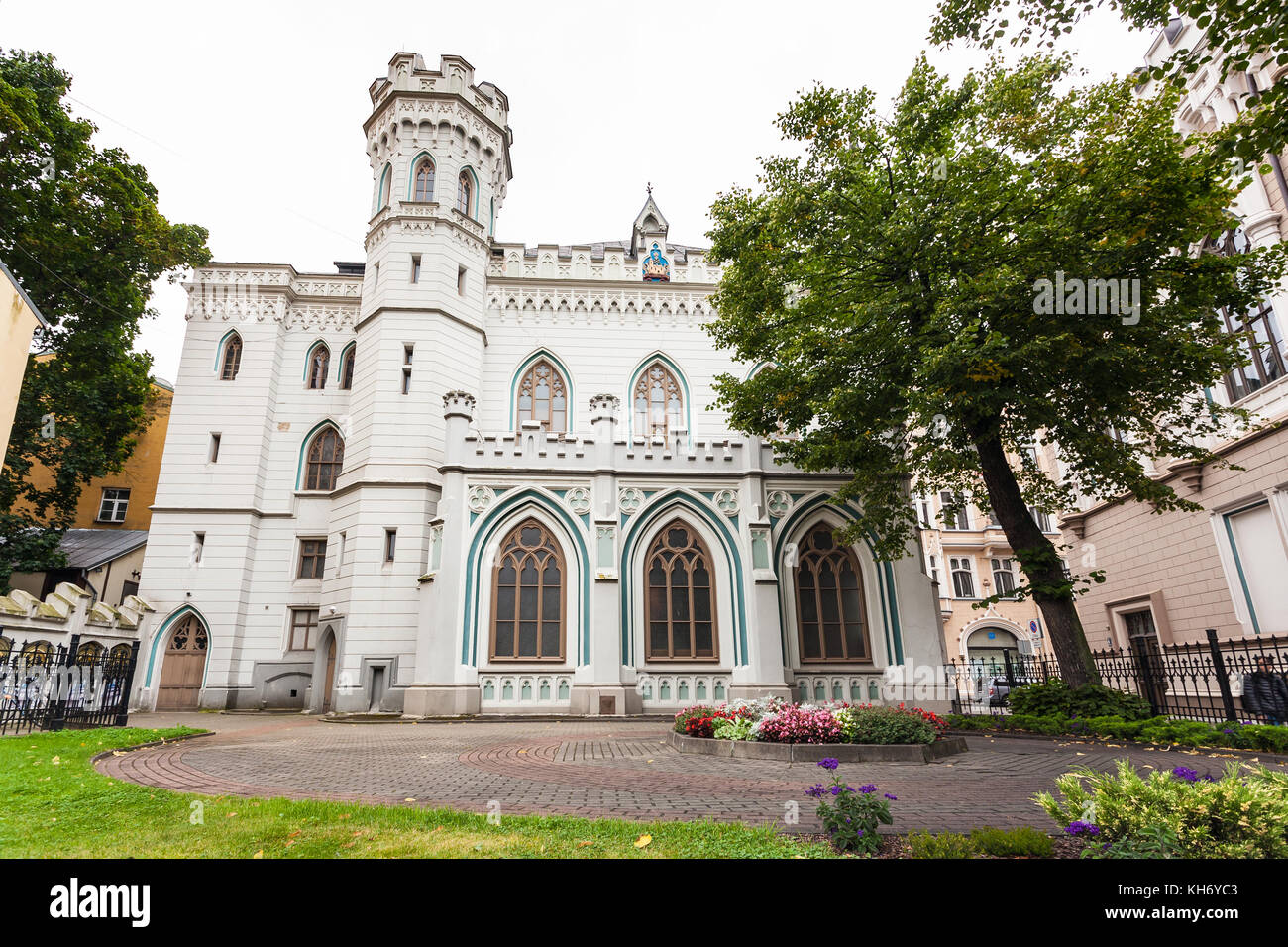 travel to Latvia - palace Old Town's Small Guild in Riga city in ...