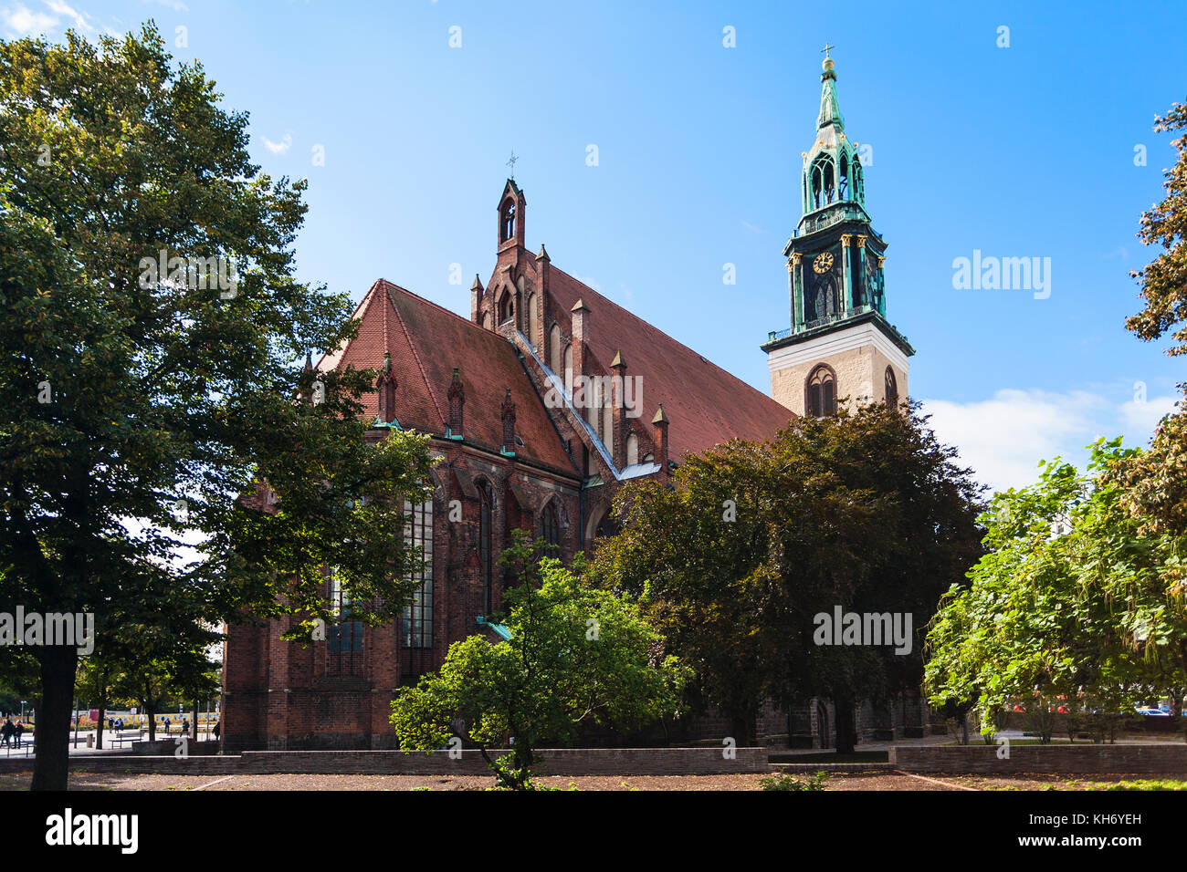 travel to Germany - view of St Mary's Church (Marienkirche) in Berlin ...