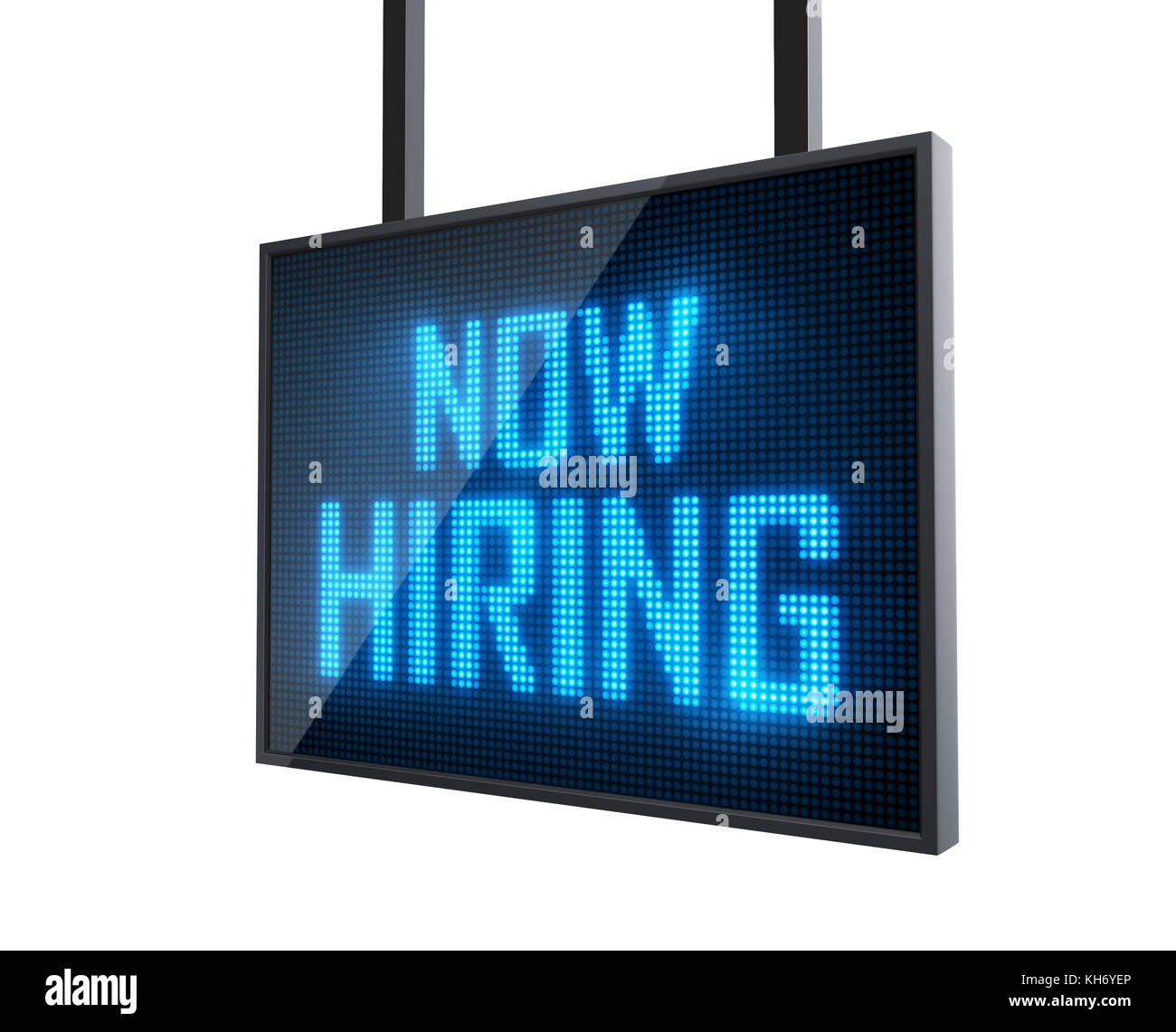 Now Hiring led sign isolated on white background Stock Photo - Alamy