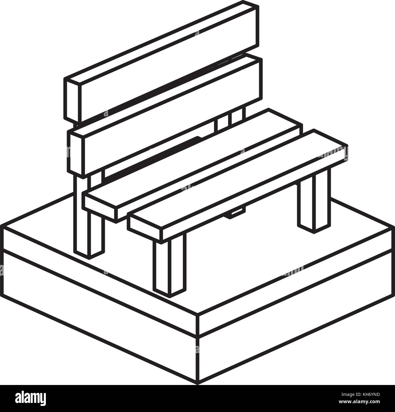 Isometric bench design Stock Vector Image & Art - Alamy