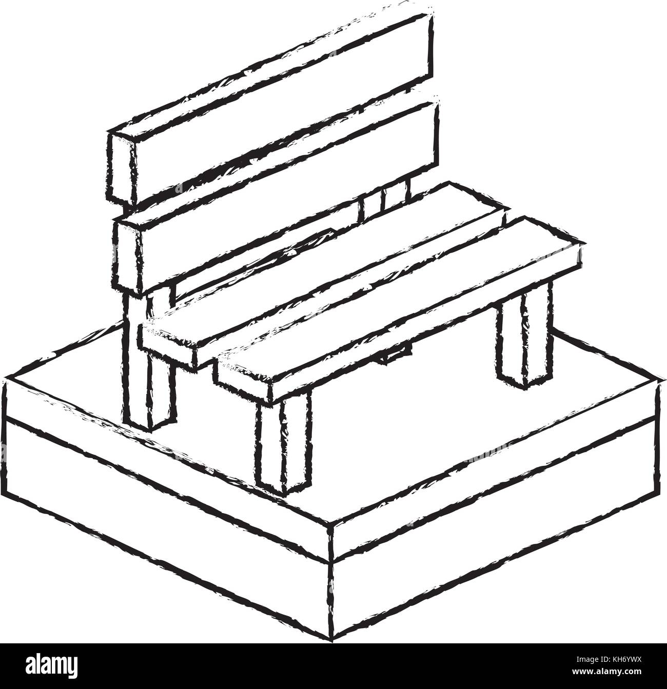 Isometric bench design Stock Vector Image & Art - Alamy