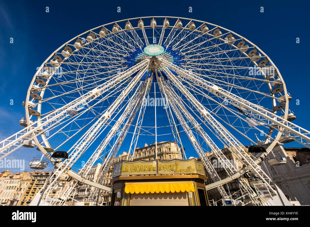 Marseille, France - March 6, 2017: Carousel at Old port, Vieux Port ...