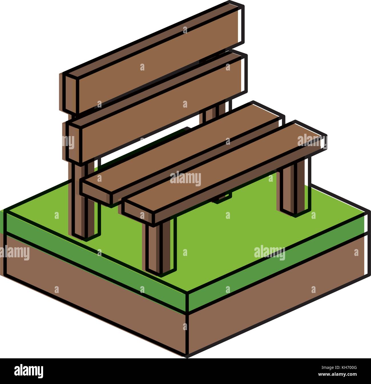 Isometric bench design Stock Vector Image & Art - Alamy
