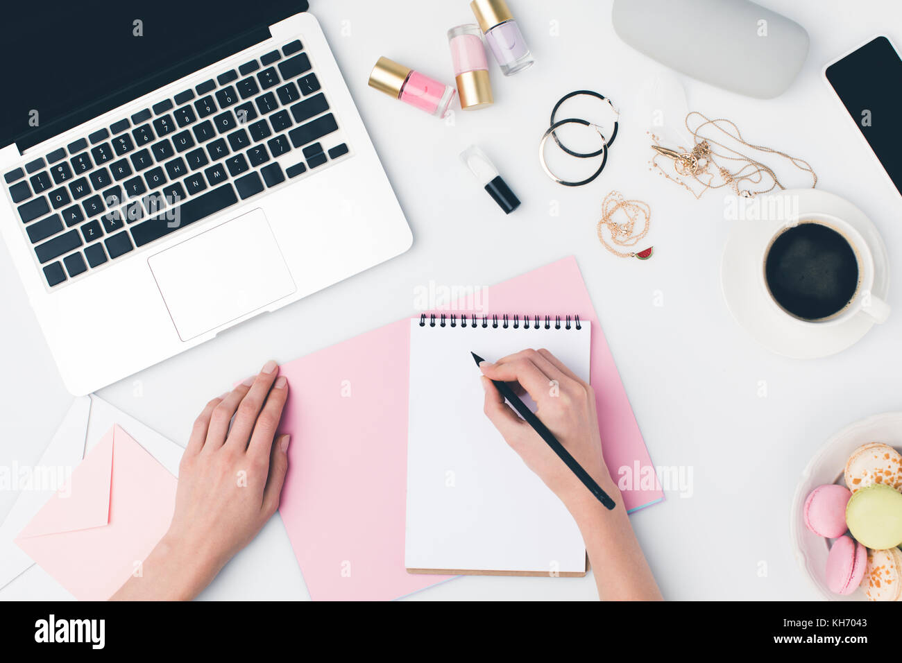 writing in notebook Stock Photo - Alamy