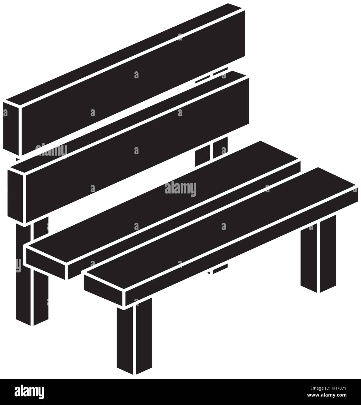 Bench isometric 3d structure hi-res stock photography and images - Alamy