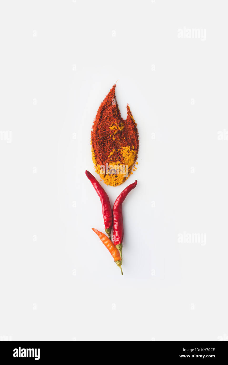 spices in shape of fire Stock Photo - Alamy