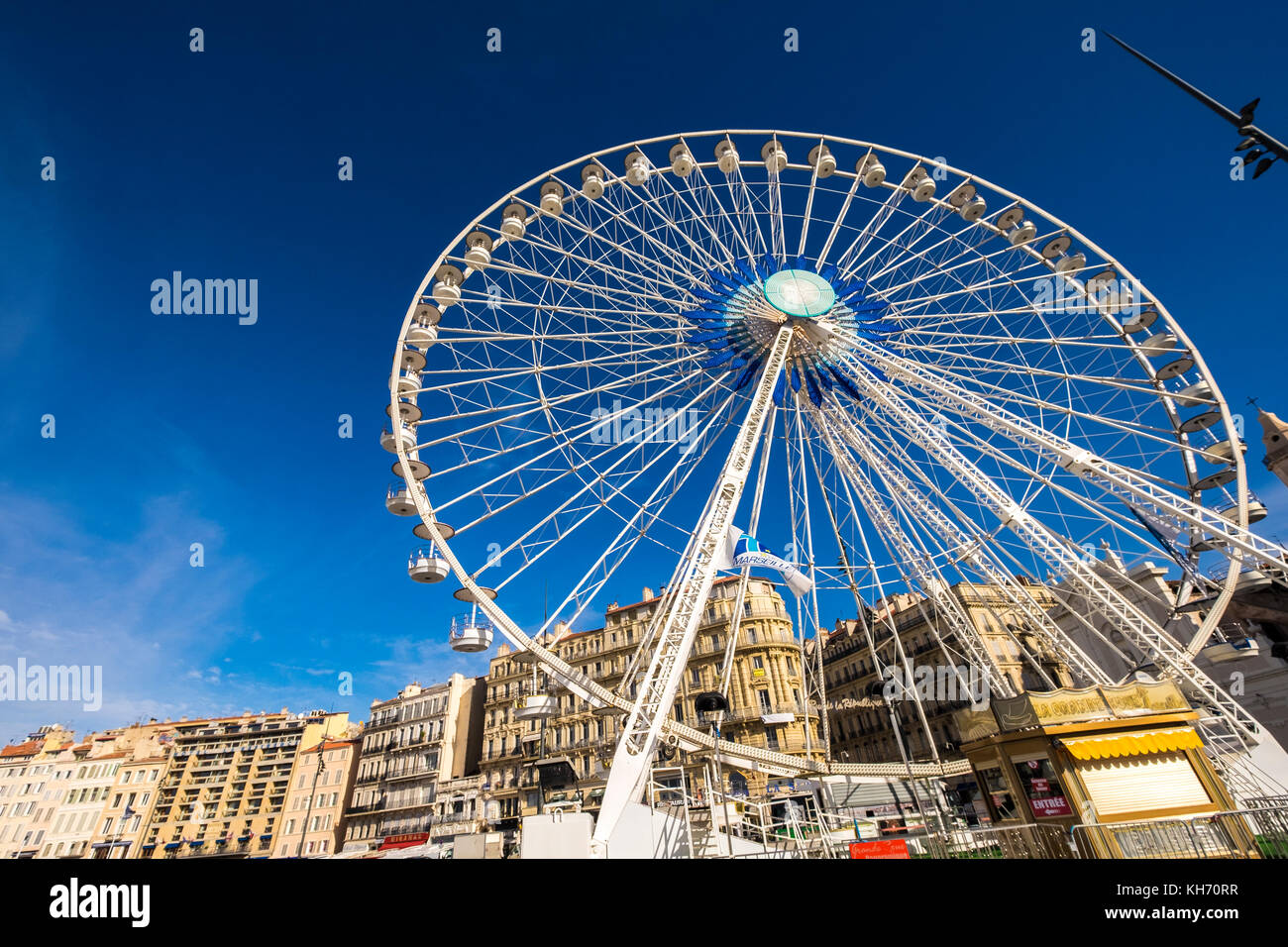 Marseille, France - March 6, 2017: Carousel at Old port, Vieux Port ...