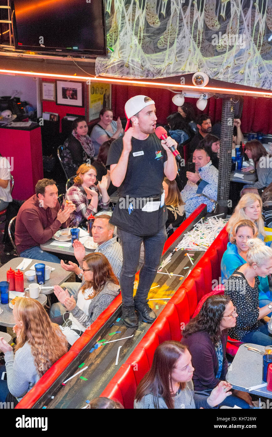 Ellen's Stardust Diner, famous for its singing waiting staff, Broadway ...