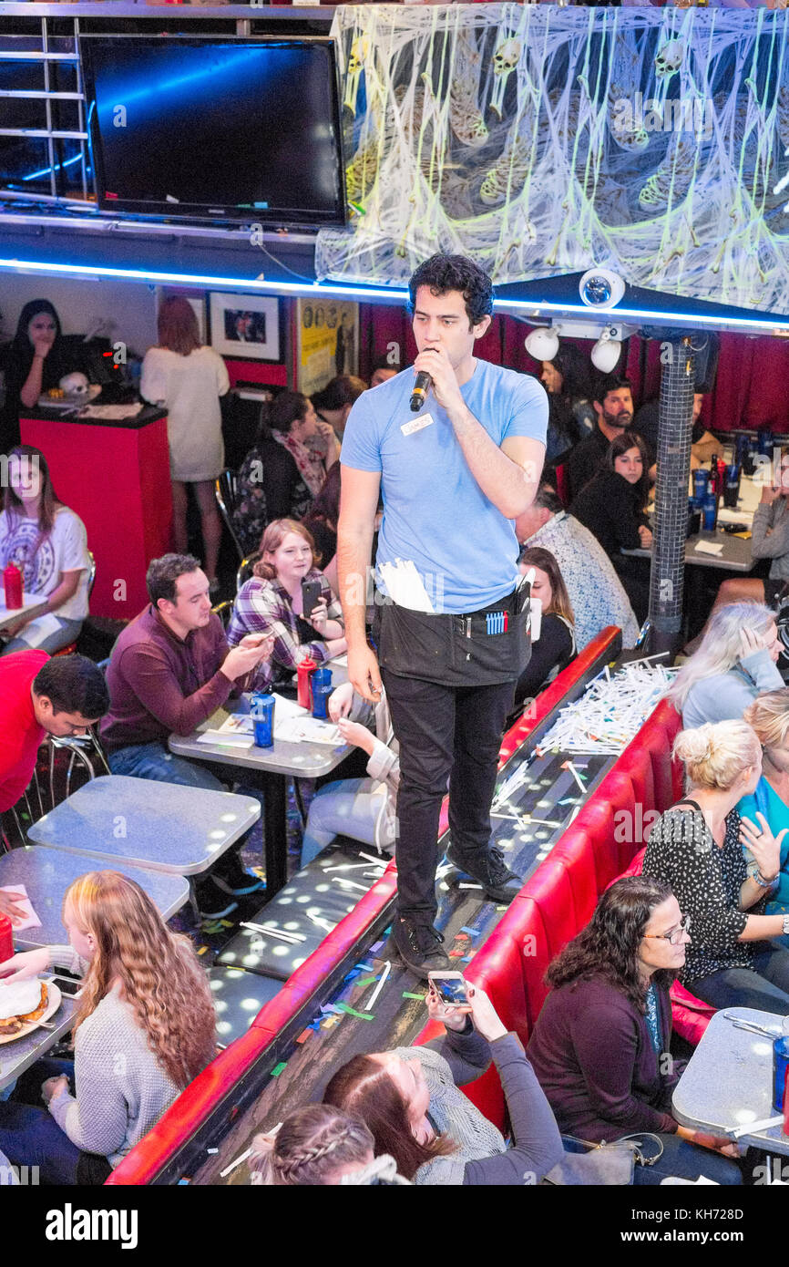 Ellen's Stardust Diner, famous for its singing waiting staff, Broadway ...