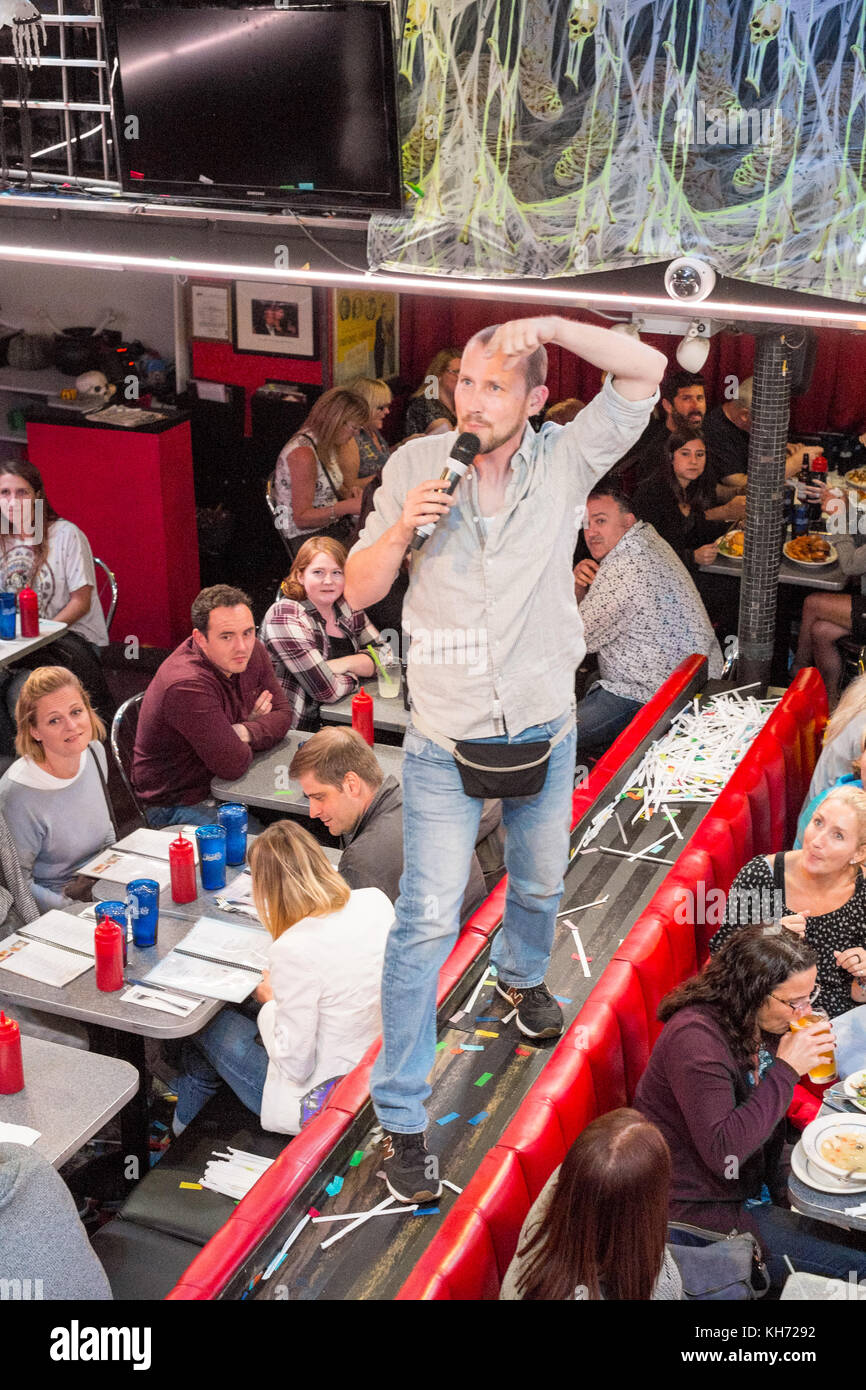 Ellen's Stardust Diner, famous for its singing waiting staff, Broadway ...