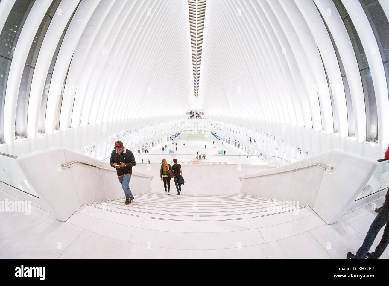 The Oculus transportation hub and shopping mall, Lower Manhattan, New ...