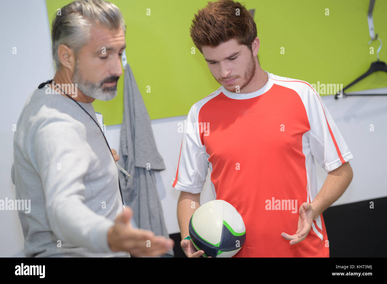 Coach pointing player hi-res stock photography and images - Alamy