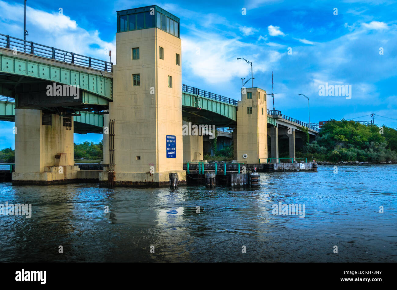 Bridge over an inlet Stock Photo - Alamy