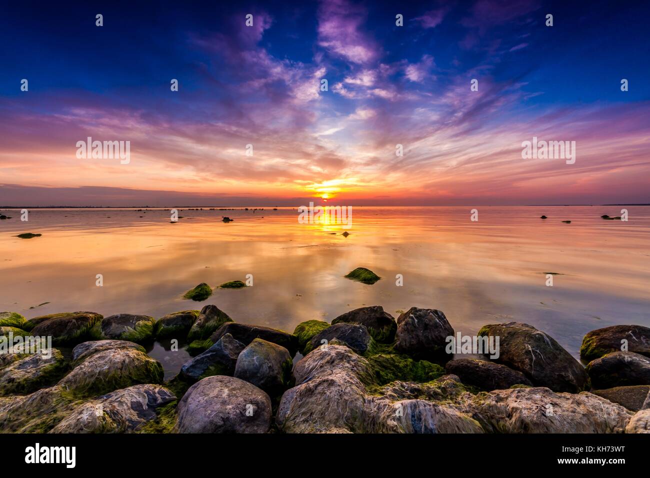 Sunset in Tallinn Stock Photo - Alamy