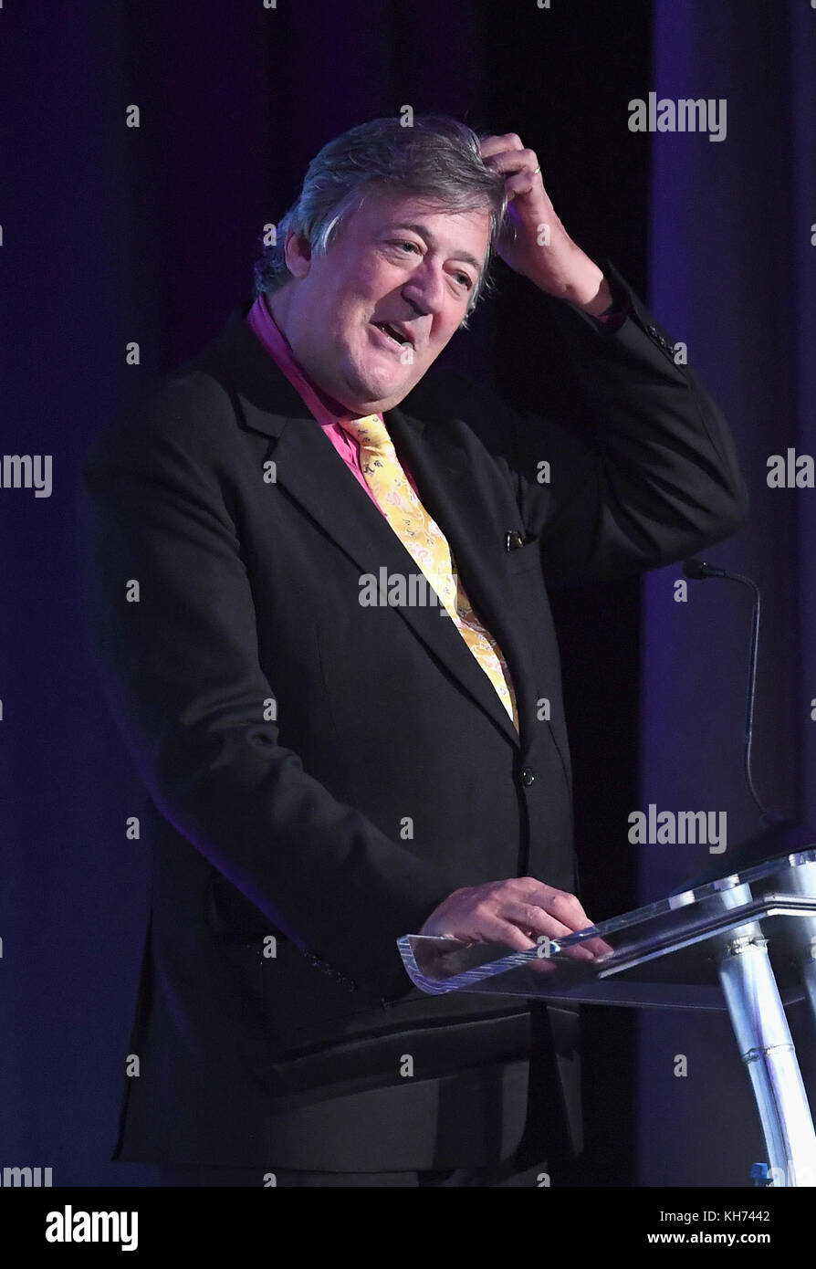 President of Mind Stephen Fry speaks on stage at the Virgin Money ...