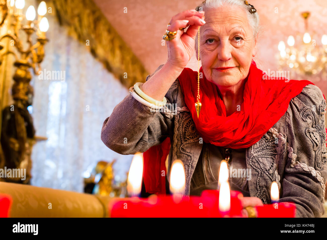 Woman Pendulum Dowsing High Resolution Stock Photography and Images - Alamy