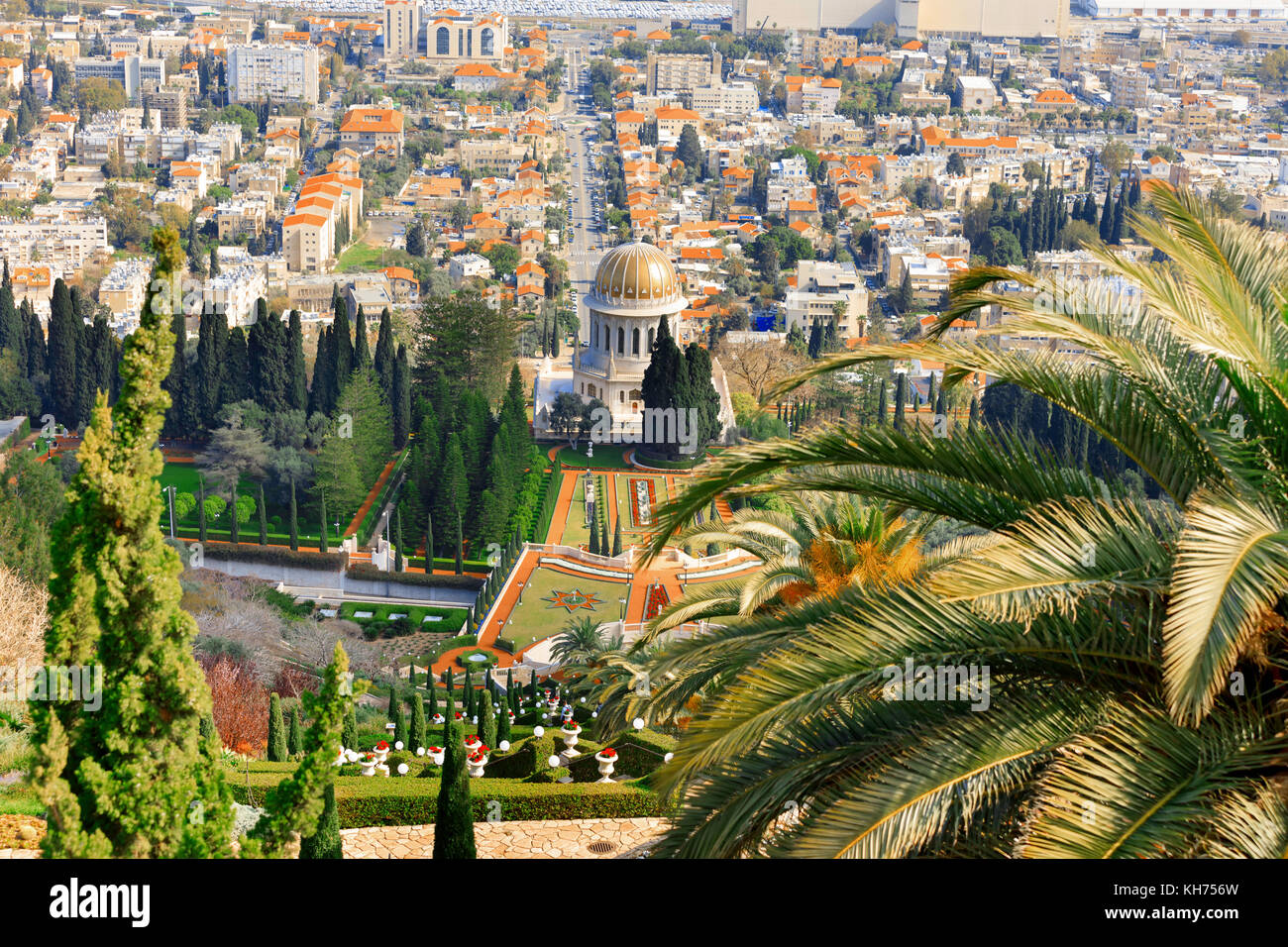 Haifa, Israel-March 13, 2017: Street view of the Mediterranean Port of ...
