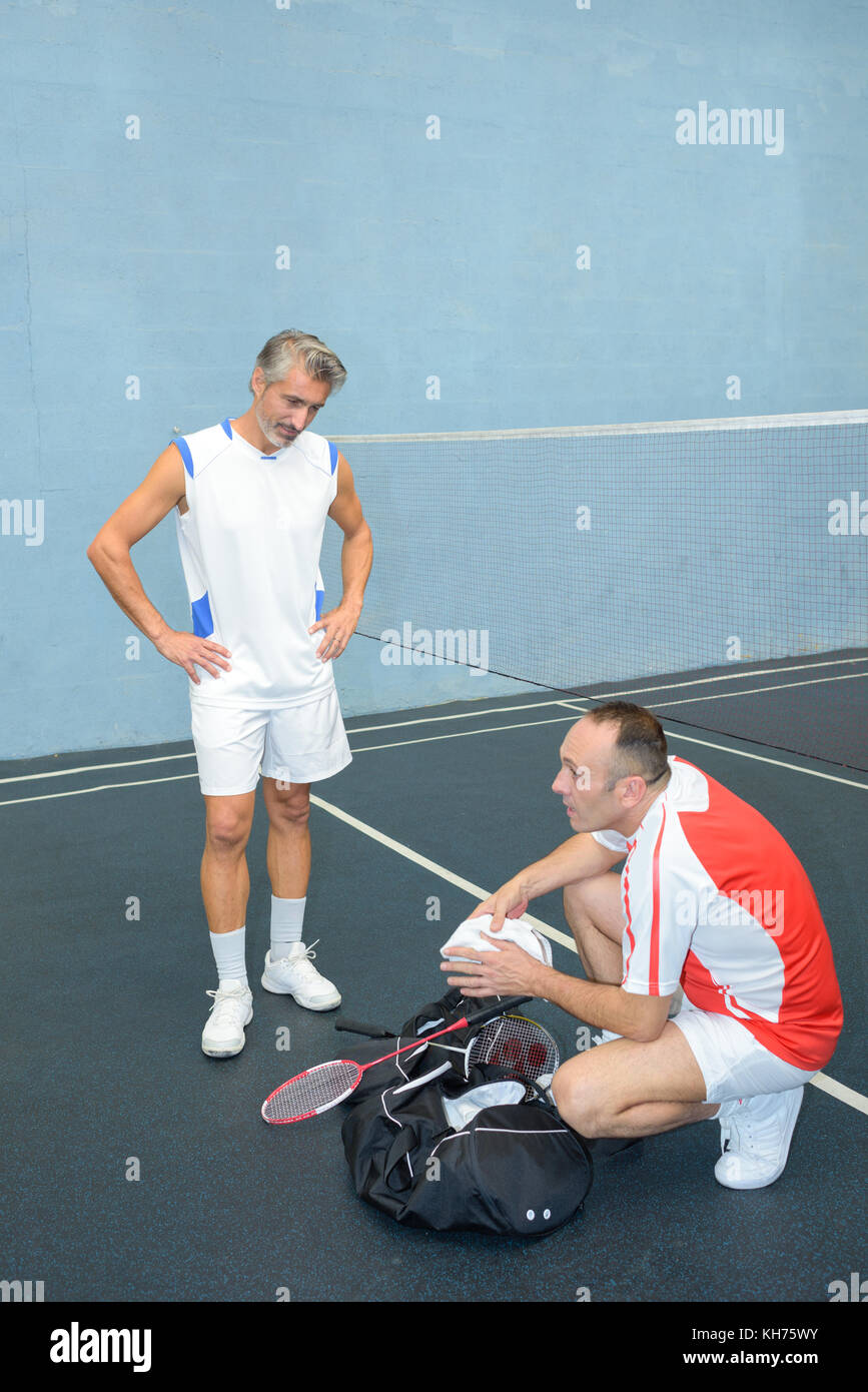 friends after the badminton game Stock Photo - Alamy