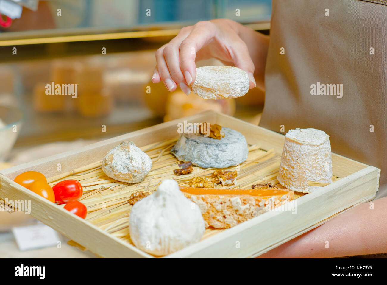 tray full of cheese Stock Photo - Alamy