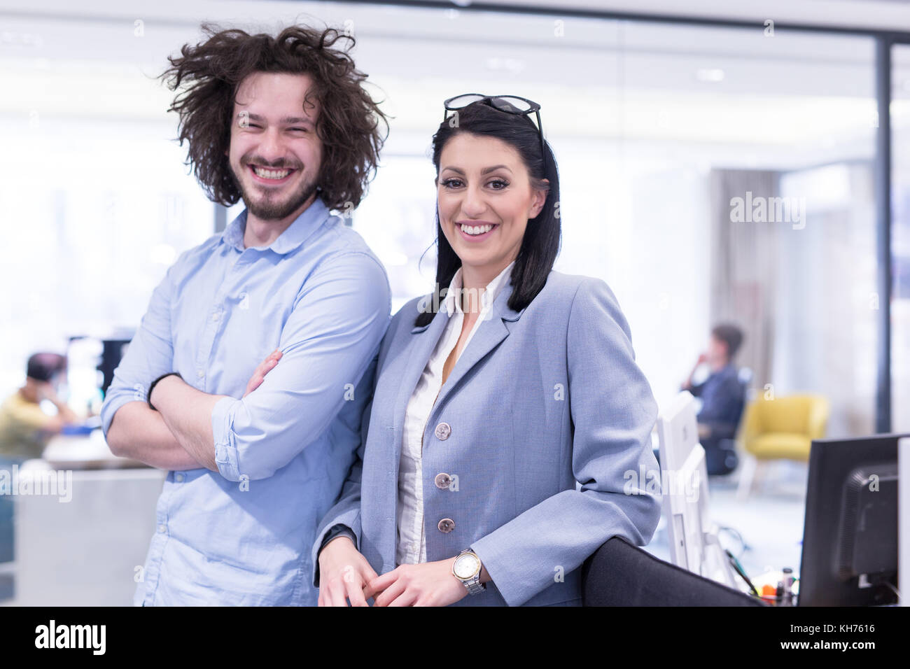 Portrait Of Successful Business people Entrepreneur At Busy startup ...