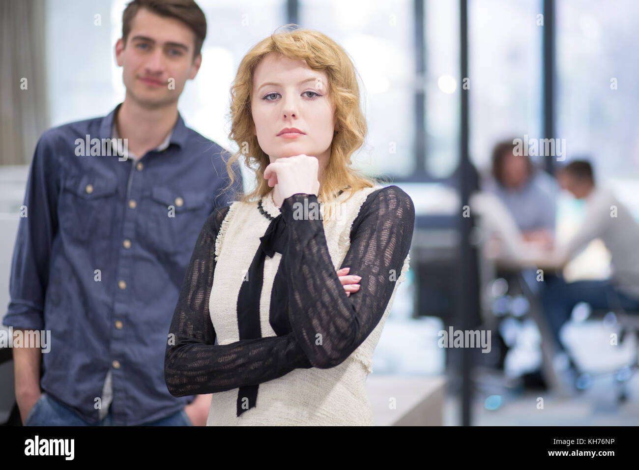 Portrait Of Successful Business people Entrepreneur At Busy startup ...