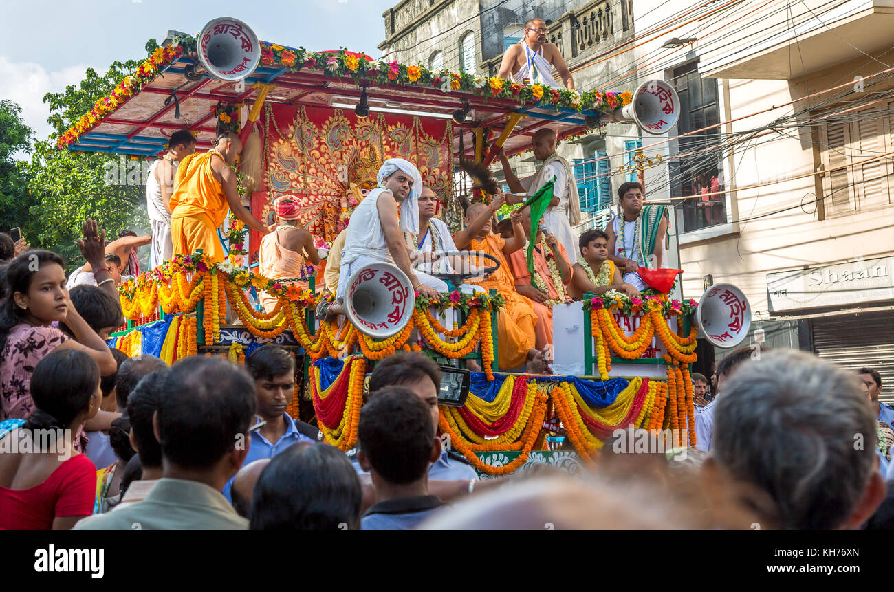 Iskcon ratha yatra festival ceremony procession on the city roads of ...