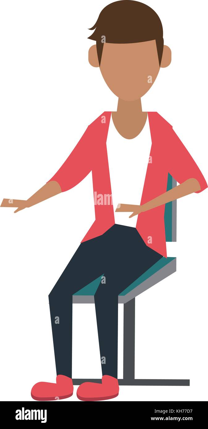 Man sitting in stylish chair Stock Vector Images - Alamy