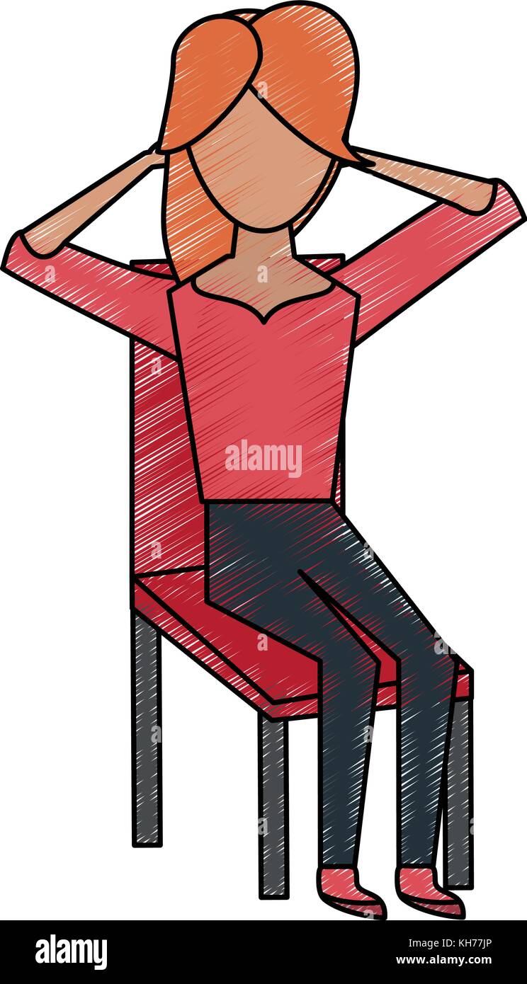 Young trendy cheerful woman Stock Vector Images - Alamy